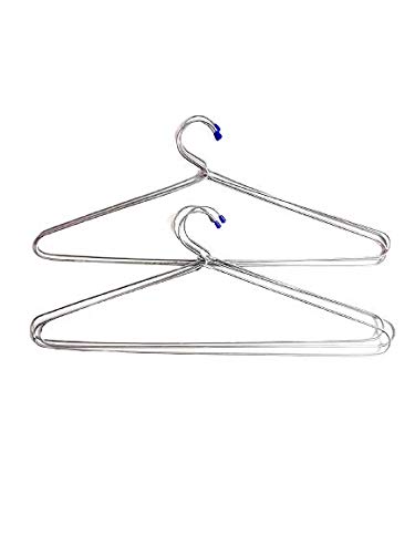 M2 Look Heavy Stainless Steel Cloth Hanger Pack of 6 pcs : Amazon.in ...