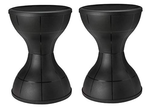 nilkamal hevea homegenic damroo standard stool 12 (black) set of 2 ...