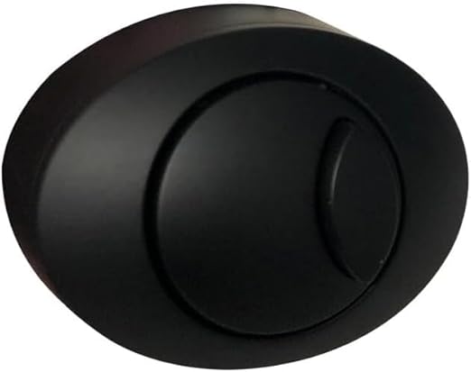Black Noir Oval Dual Flush Push Button Replacement for Cable Concealed ...