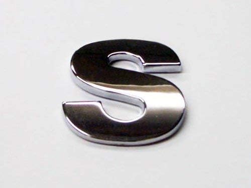 Chrome Look Letter S Car Decal / Badge - Comes with Self Adhesive Back ...