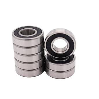 AXK 10PCS R8-2RS Double Rubber Sealed Roller Ball Bearing 1/2 x1-1/8 x5 ...