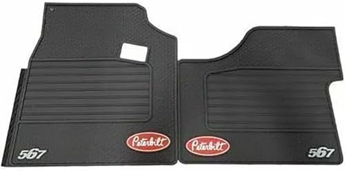 Amazon.com: Peterbilt Logo Rubber Semi Truck Front Set Floor Mats ...