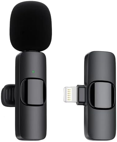 Wireless Microphones for iPhone, 2.4G Clip on Bluetooth Microphone ...
