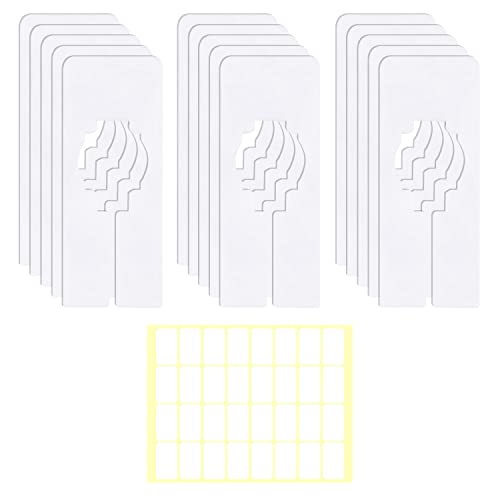 MUEEAD 15 PCS Closet Rack Dividers, 1 PCS Blank Stickers, White ...