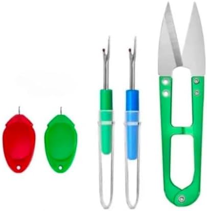 2Pcs Needle Threader Tool 2Pcs Seam Ripper 1Pcs Thread Cutter Automatic ...