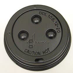 Amazon.com: Dopaco 19035 Black Plastic Dome Lid for 10 and 24 oz Hot ...