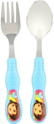Amazon.com: Dora the Explorer Flatware Spoon & Fork Set : Baby