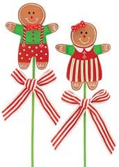 Amazon.com: GINGERBREAD PICKS SET OF 12 : Home & Kitchen
