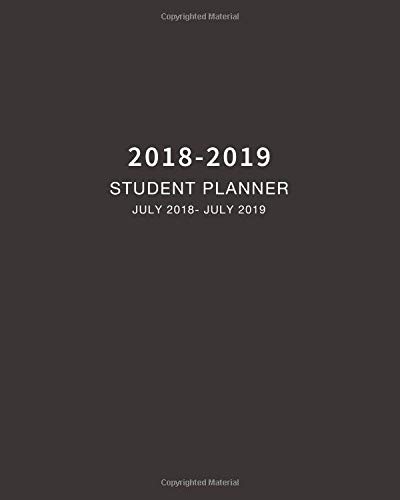 Amazon.com: 2018-2019 Student Planner July 2018 - July 2019: Daily ...