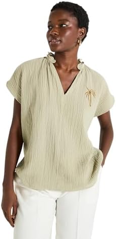 Grain de Malice Blouse col V Femme : Amazon.fr: Mode
