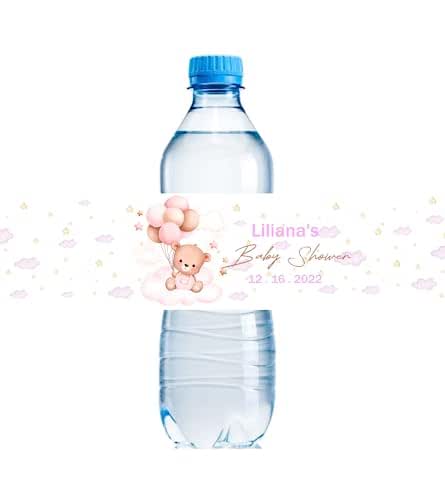 Amazon.com: Teddy Bear Water Bottle Label - Baby Shower Water Bottle ...