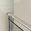 38-42" W x 71" H Piovt Swing Glass Shower Door,Pivot Frame Sliding Shower Door with 1/4"(6mm ...
