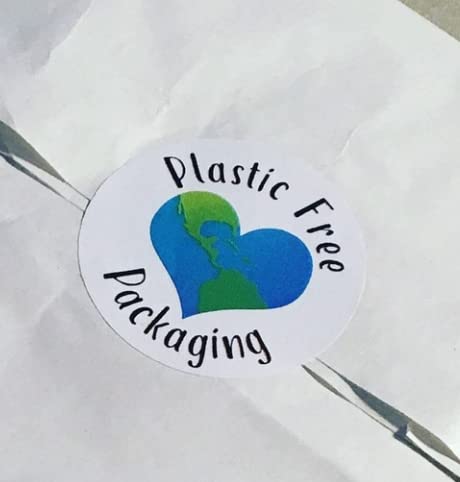 Kraftix Digital Plastic Free Packaging Stickers Round 1.5 inch/3.81cm ...