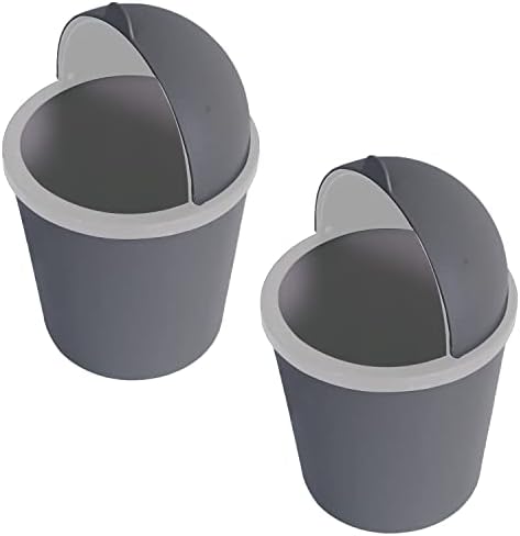 Kuber Industries (Pack of 2) Table Dustbin | Desk Dustbin With Attached ...