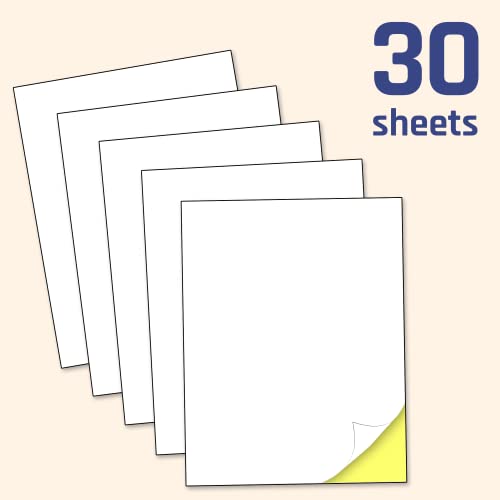 Snapklik.com : TownStix 30 Sheets, Printable White Sticker Paper, Laser ...