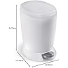 simplehuman CW1318 6L Round Pedal Bin, Small Bin for Bathroom Bedroom ...