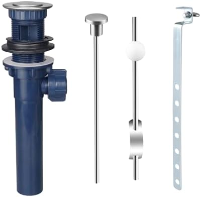 Bathroom Sink Drain with Lift Rod, Pop up Sink Drain Stopper with Lift ...