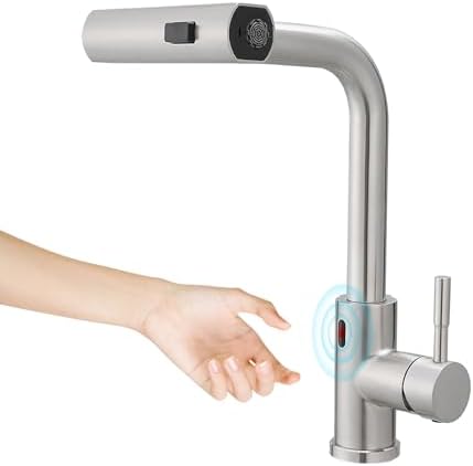 CENOSA Touchless Kitchen Faucet Motion Sensor Hands Free Single Handle ...
