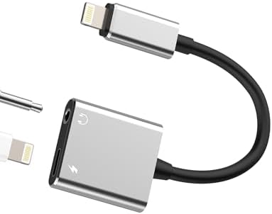 Dual Lightning Dongle for iPhone Headphone Jack Adapter (2in1) for ...