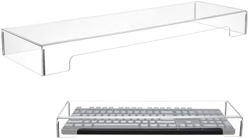 Amazon.com: Clear Acrylic Keyboard Cover Protector Anti-Cat,2 in 1 ...
