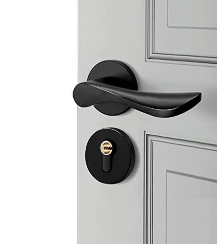 Qrity Modern Handle Lock Wood Door Lock Space Aluminum Split Lever Lock ...