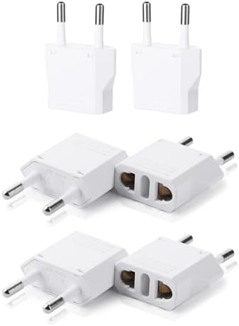 Amazon.com: 4 Pack European Travel Plug Adapter, Unidapt US to Europe ...