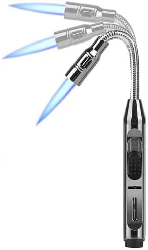 Amazon.com: Butane Lighter Torch Long Lighter, with Visual Fuel Window ...