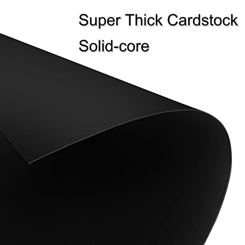 Snapklik.com : Extra Heavyweight Cardstock Black 50 Sheets 130 Lb Cover