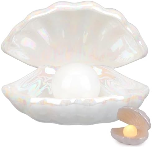 Besportble shell pearl light, accent lamp, pearl in shell night light ...