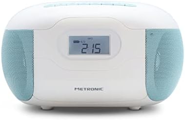 Metronic Lecteur CD Radio Portable Bluetooth Céleste, MP3 avec Port USB ...