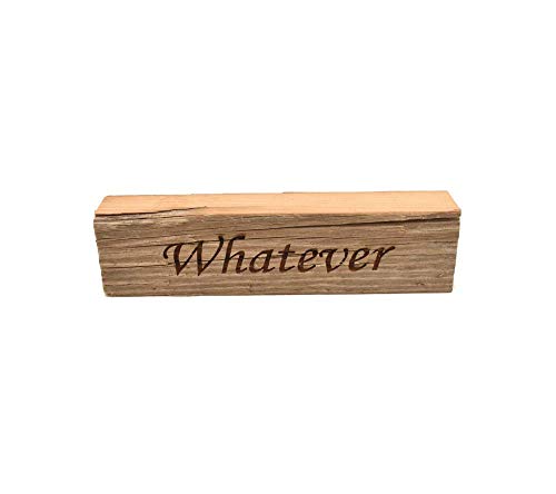 Amazon.com: Whatever Inspirational Reclaimed Wood Block Sign : Home ...