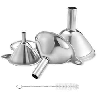 Lakatay Stainless Steel Funnels - Versatile Set of 3 Sizes