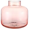 Amazon.com: PORPAN Pink Glass Vase, Short Flower Vase, Round Glass ...