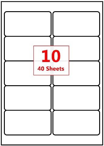 PACK4YA 10 Labels per A4 Sheet, 99.1 x 57 mm White Self Adhesive ...