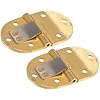 2pcs Brass Butler Tray Hinge Set, 2-1/2"x1-1/2" Round Hinge with Screws ...