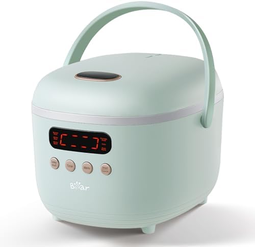 Bear Rice Cooker 8 Cups Cooked, Rice Cooker Small with 6 Cooking ...