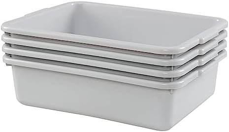 Tstorage 13 L Plastic Commercial Bus Box, Food Bus Tub, 4 Packs ...