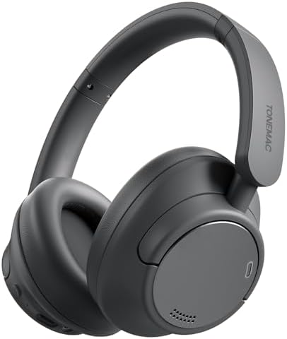 Amazon.com: TONEMAC H7Pro Bluetooth Headphones with -45dB Hybrid Active ...