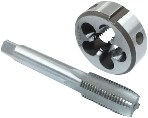 HARSKIYER M14 x 1.5 Metric Tap and Die Set, HSS Machine Thread Tap Die ...