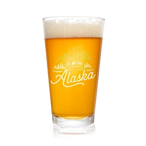 Amazon.com: Alaska State Engraved Glasses - Pint : Home & Kitchen