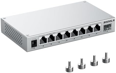 SODOLA 8-Port 2,5Gb Web Managed Switch mit 10G SFP+, Aluminium-Kühlung ...