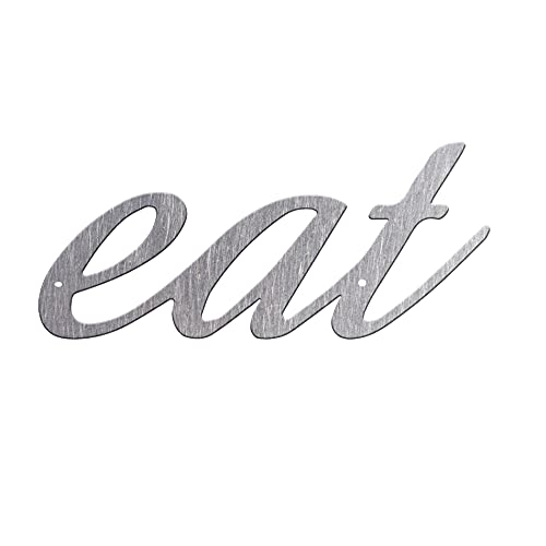 Amazon.com: 16" to 30" Eat Cursive Writing Metal Wall Art made in USA ...