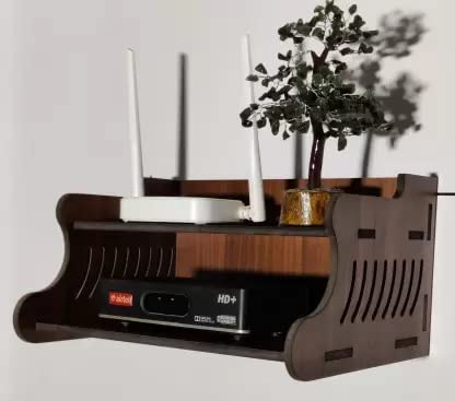 EWA Wooden T.V. Setup Box Stand Wall Mount Shelf for Home & Office 2 ...