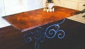 Amazon.com: Alexander Hammered Copper Rectangle Table : Home & Kitchen