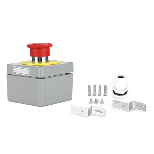 Buy Emergency Switch Box 1 Button Stop Control Operation Box, IP66 ...