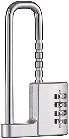 WANLIAN 4-Dial Resettable Combination Padlock, Stainless Steel Gym ...