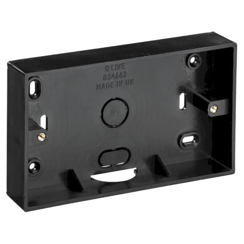 UK Electrical Accessories Black D-Line 1 Gang Or 2 Gang / Single Or ...