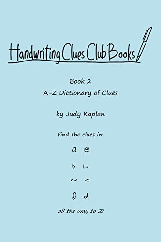Handwriting Clues Club - Book 2: A-Z Dictionary of Clues - Kindle ...