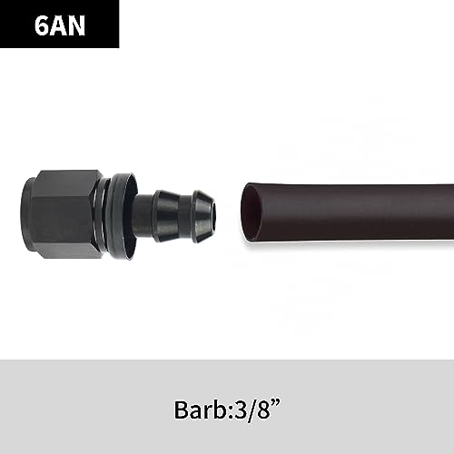 Snapklik.com : 6AN Straight Push Lock Hose Fitting Fuel Line Hose ...