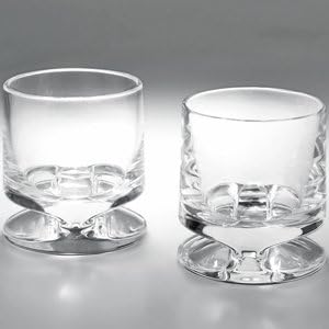 Amazon.com | Nambe Crystal Groove DOF Glasses Set/2: Highball Glasses ...